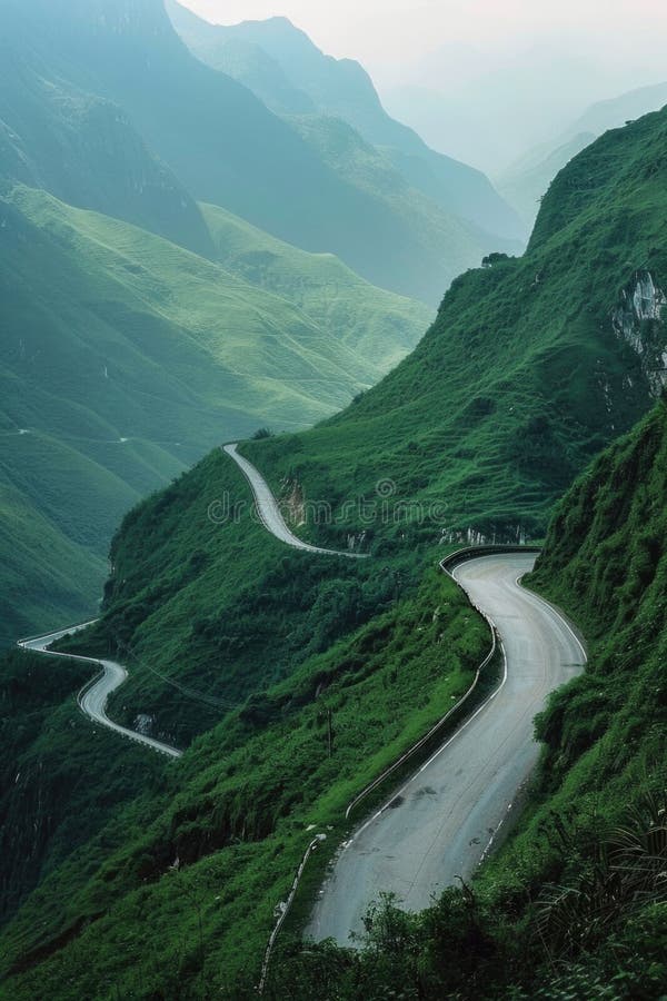 Valley Road stock photo. Image of plants, green, journey - 376862936