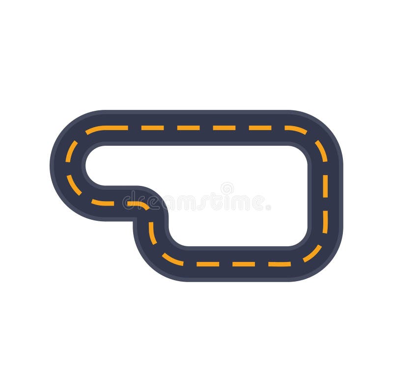Winding Road Marking the Way Forward on White Background Stock Vector ...