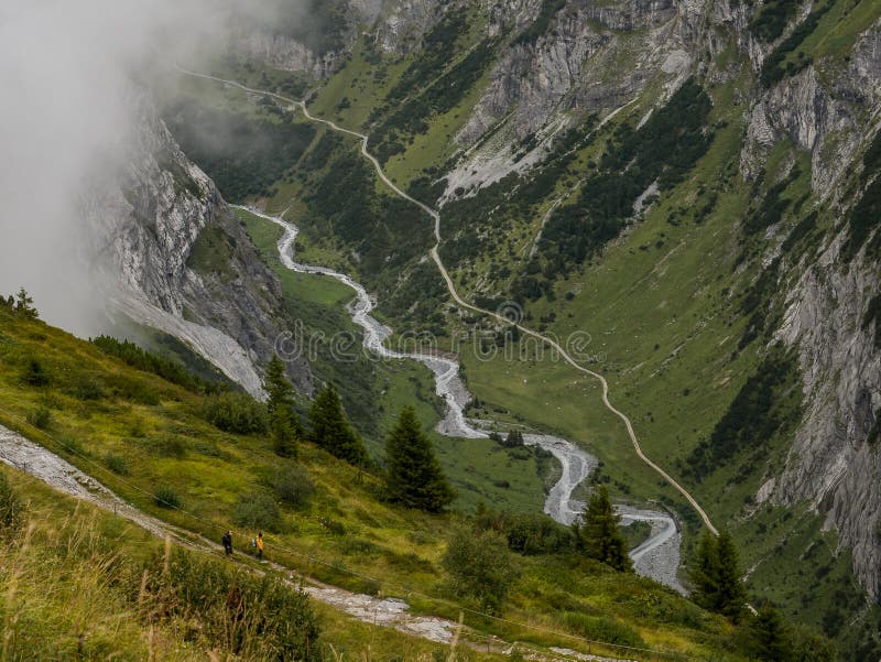 Winding Road in Mountain Passes Stock Image - Image of furkapass ...
