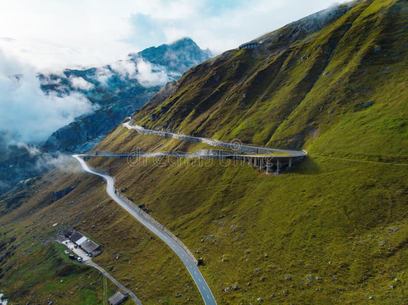 Winding Road in Mountain Passes Stock Photo - Image of asphalt, river ...