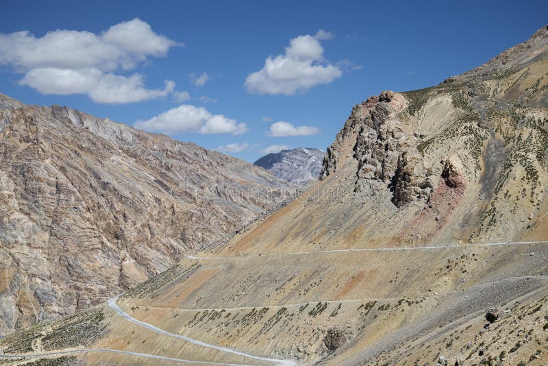 Winding road in mountains stock image. Image of india - 47396179