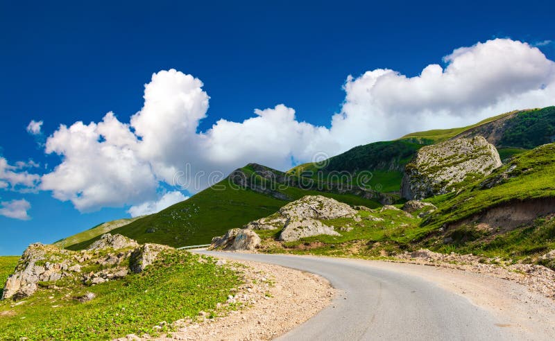 Winding Road in Mountains Area Stock Image - Image of golden, fall ...
