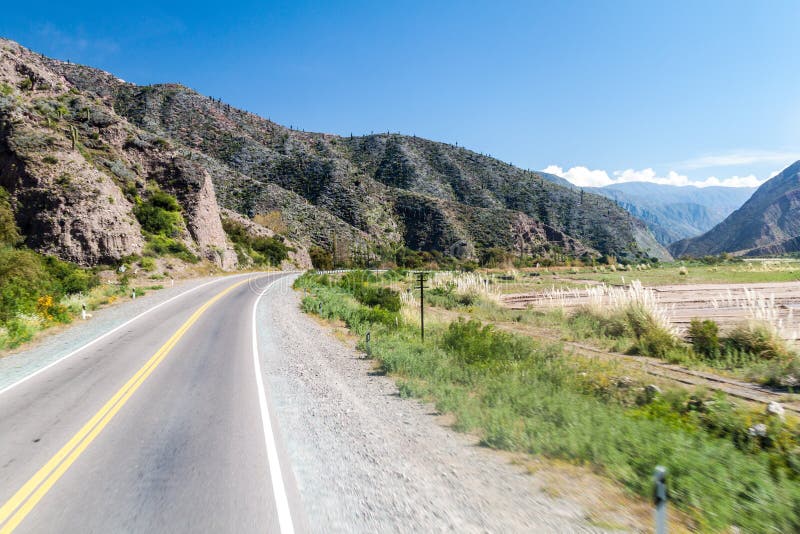 Winding Road in Quebrada De Humahuaca Valley, Argenti Stock Image ...