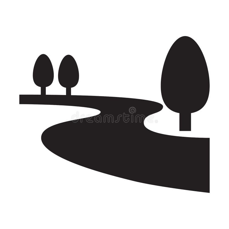 Winding Road River Creek Icon. River Vector Illustration Stock Vector ...