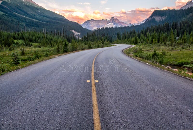 Winding Road Road Leading To Mountain Stock Photo - Image of movement ...