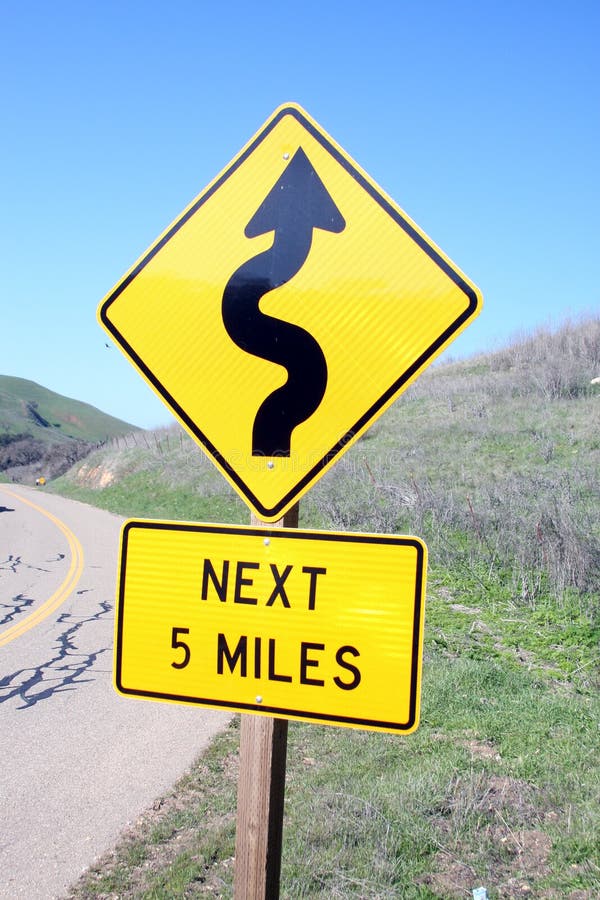 Winding road sign stock photo. Image of safety, curvy - 29213640