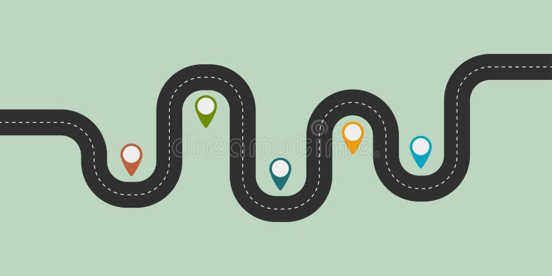 Winding Road Timeline Concept. Vector Illustration Graphic Design Stock ...