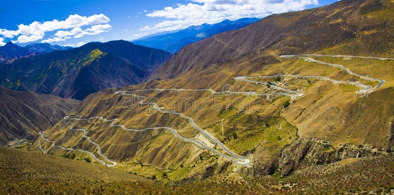 Winding Mountain Road. Mountain Pass. Landscape Aerial View Of A Drone ...