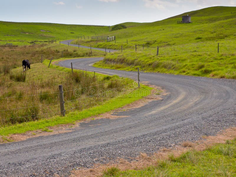 Winding rural road stock image. Image of fresh, fence - 29529193
