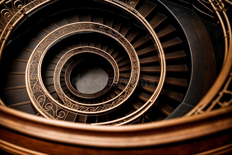 A Winding Staircase Made of Musical Notes Ascending To the Stars Stock ...