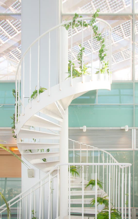 Winding stairs stock image. Image of stairway, hall, modern - 84575023