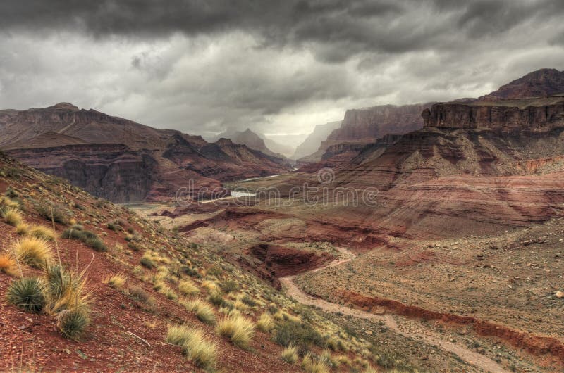 Winding Textures of the Grand Canyon Stock Image - Image of expanse ...