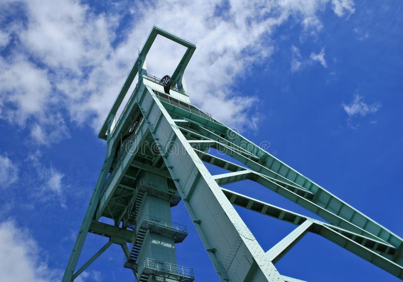 Winding tower stock photo. Image of clouds, mining, bochum - 18398212