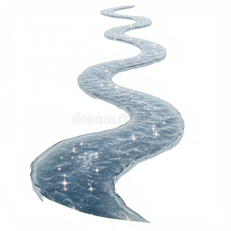A Winding, Translucent Water-like Path Stretches into the Distance ...