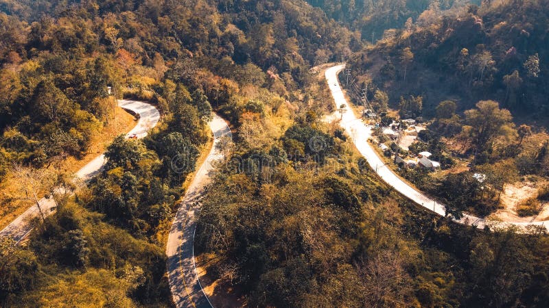 Winding Up the Mountain Road Stock Photo - Image of guidance, mountain ...