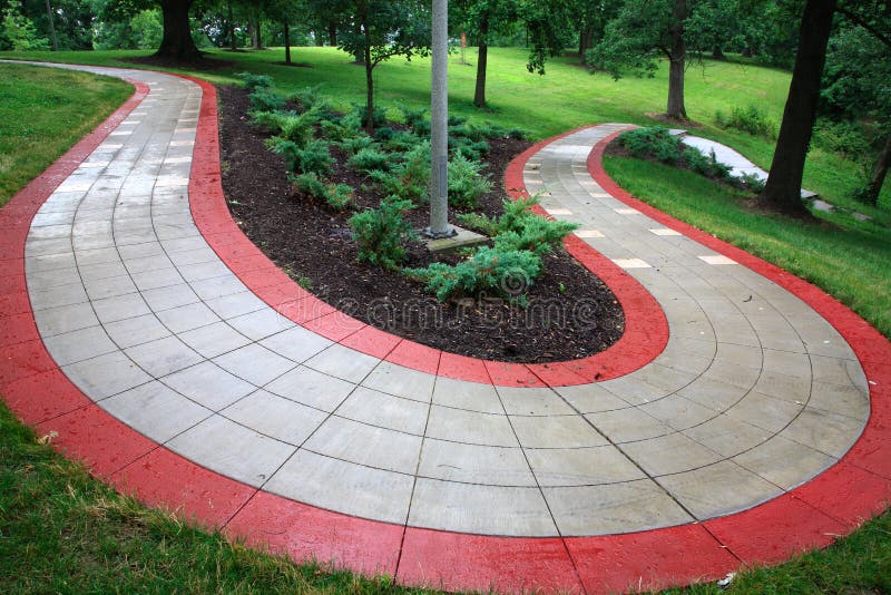Winding Walkway stock photo. Image of city, path, ohio - 18808836