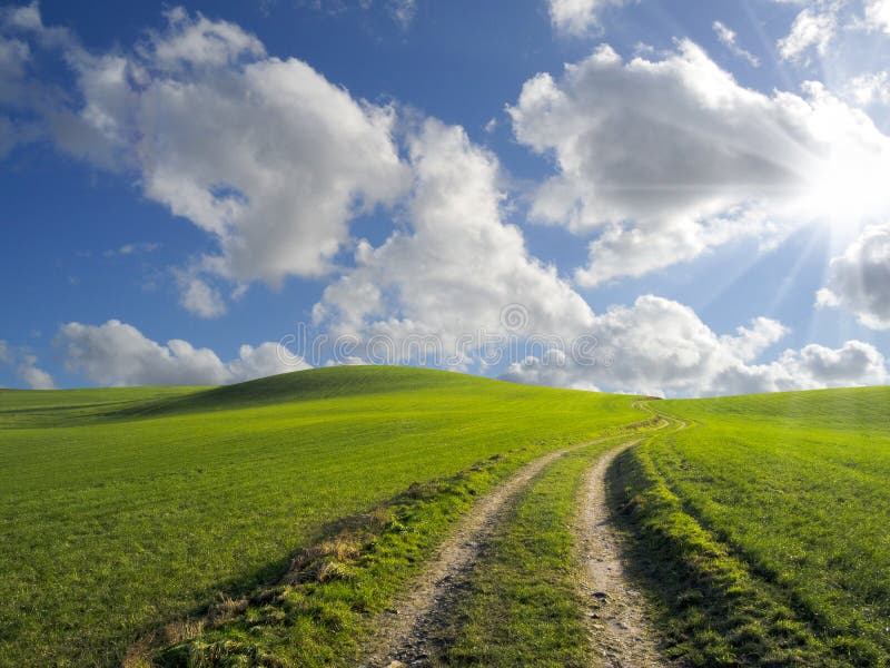 Winding Way through the Country Stock Photo - Image of countryside ...