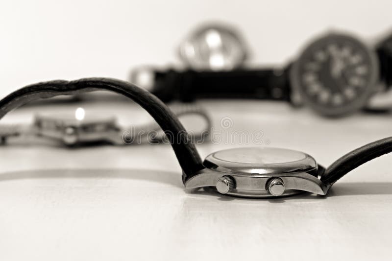 Winding Wheels of Wrist Watch Close Up Stock Image - Image of copy ...