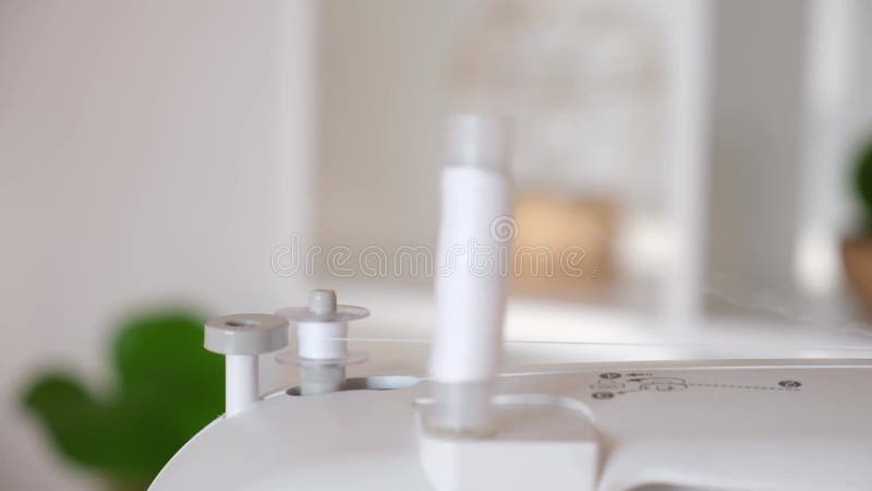 Winding White Threads on Bobbin Sewing Machine Stock Footage - Video of ...