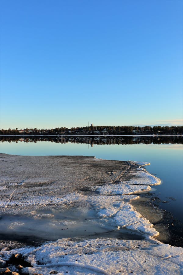 Ice Release in the Lule River in LuleÃ¥ Stock Photo - Image of ...