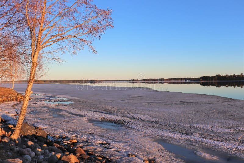 Ice Release in the Lule River in LuleÃ¥ Stock Image - Image of level ...