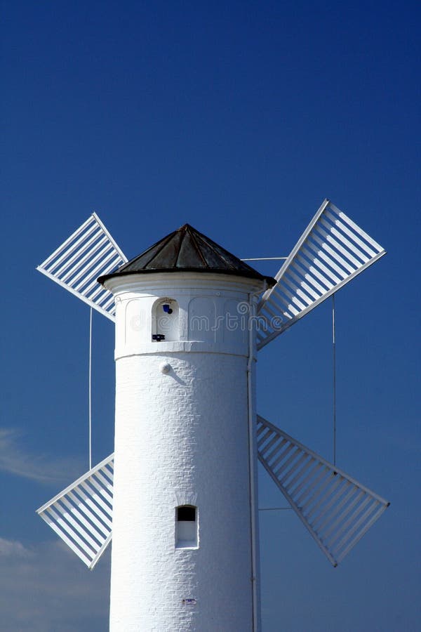 Lighthouse Windmill in Swinoujscie, Poland Stock Image - Image of ...