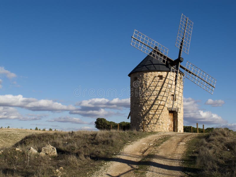 Old French windmill stock image. Image of landmark, sails - 10576797