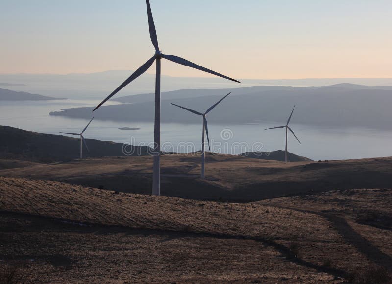 Wind Farm, at Tangy, on the Kintyre Peninsular, Kintyre, Scotland ...