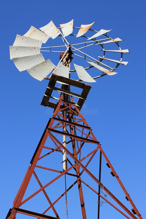 Windmill in paddock stock photo. Image of australian - 32601192