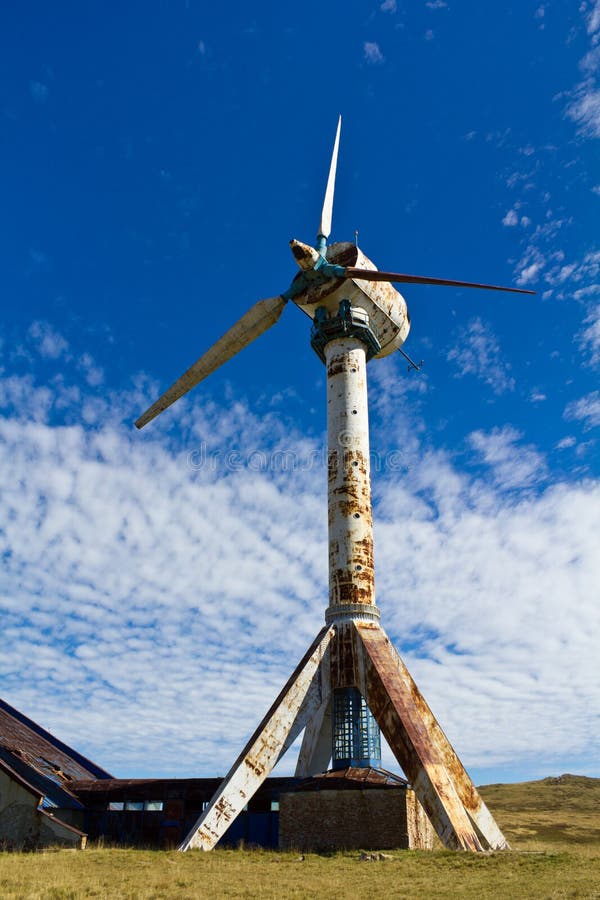 Old Windmill Red Peak Mill in Bretanha Sao Miguel, Azores Stock Image ...