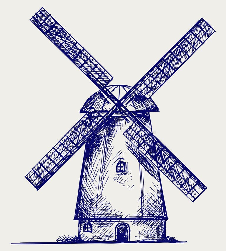 Windmill Outline Simple Stock Illustrations – 2,054 Windmill Outline ...