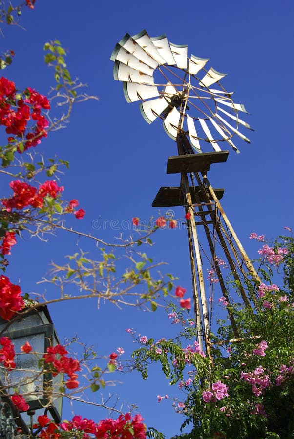 Old Windmill & Farm House Stock Photo - Image of field, culture: 5765610