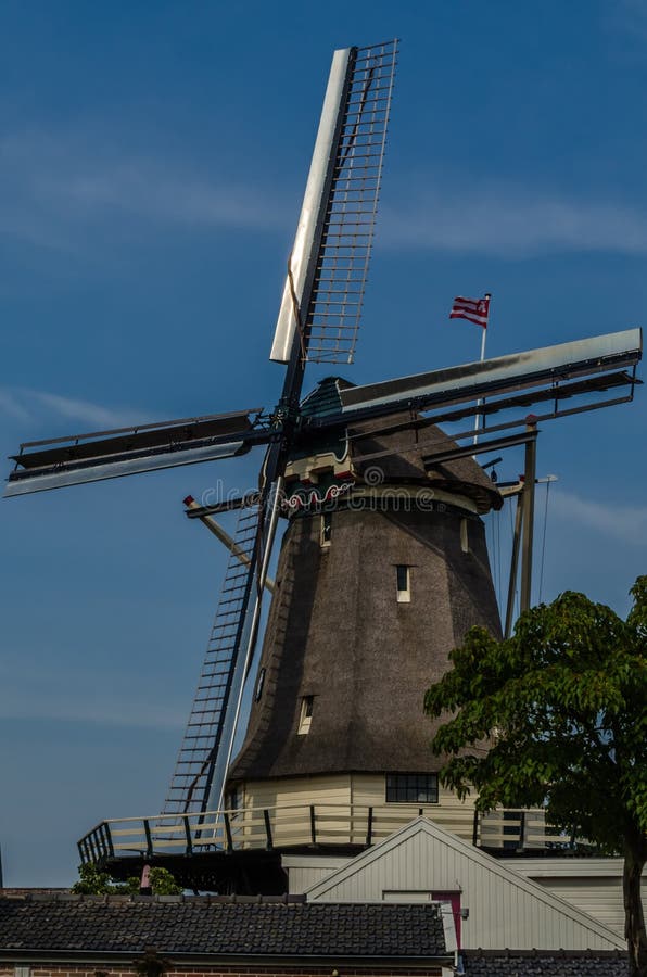 Windmill in Alkmaar, the Netherlands Editorial Photo - Image of typical ...