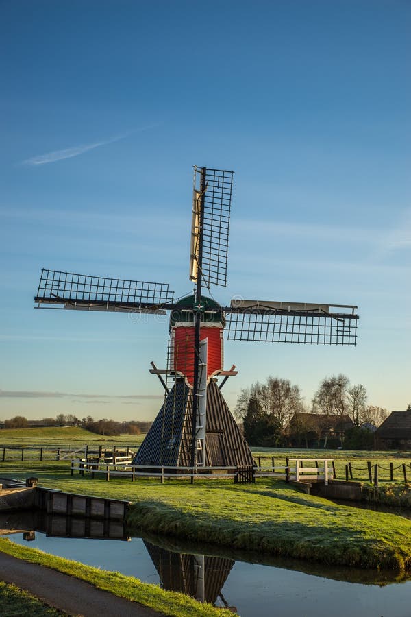 Windmill Along Side Canal Stock Photos - Free & Royalty-Free Stock ...