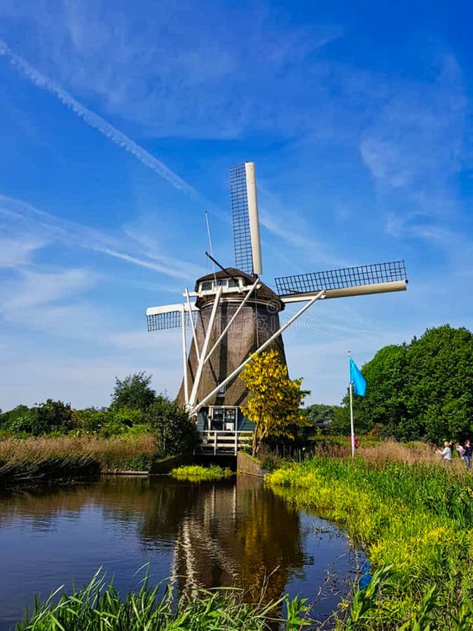 A Windmill in Amsterdam Sightseeing Stock Photo - Image of attraction ...