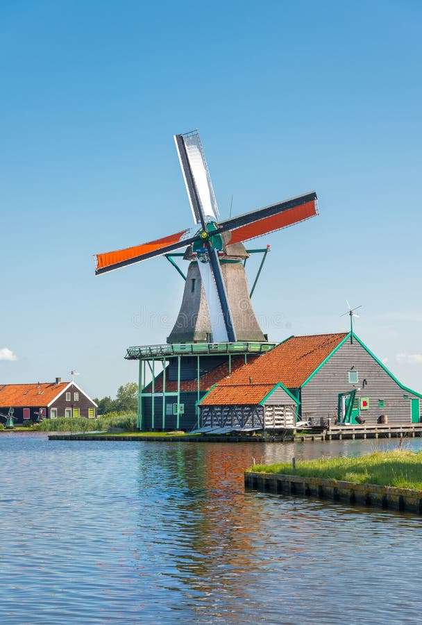 Windmill amsterdam stock photo. Image of netherlands - 47937258
