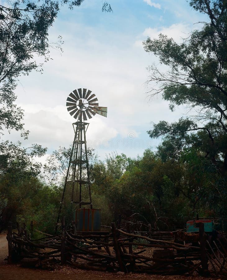 Windmill, Arizona Ranch stock photo. Image of windmill - 193415768