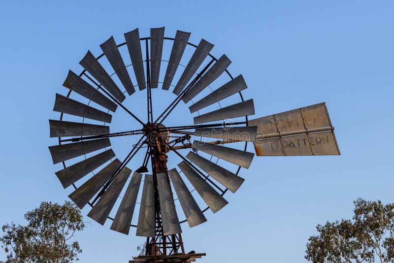Australian windmill stock photo. Image of wind, farming - 294841334
