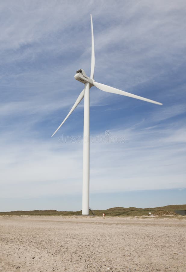 Windmill on the beach stock photo. Image of landscape - 46936518