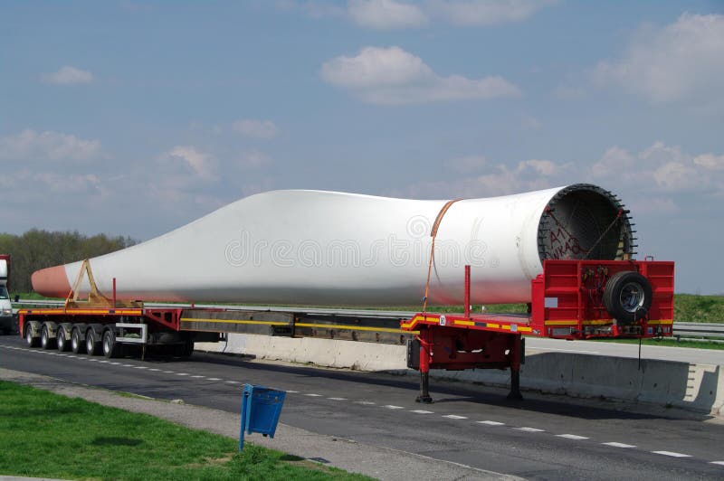 Windmill blade stock photo. Image of haul, semi, perspective - 20702620