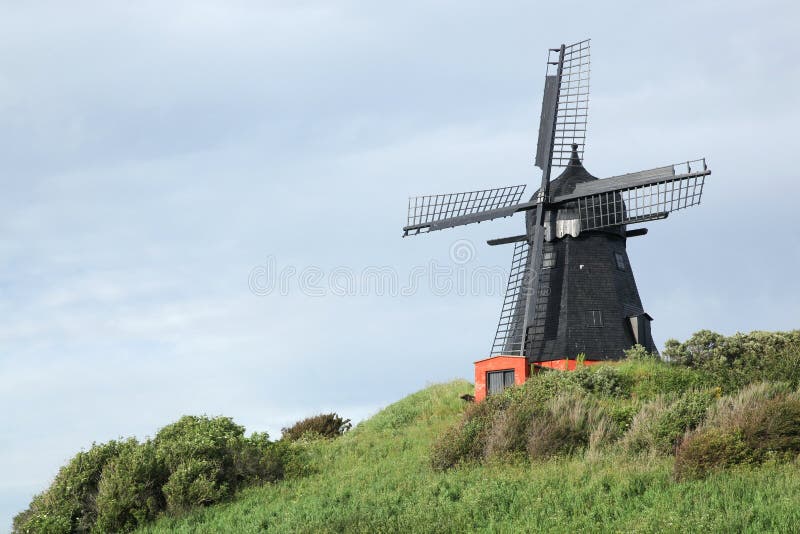 Windmill in Borglum in Denmark Stock Image - Image of rotate, hjorring ...