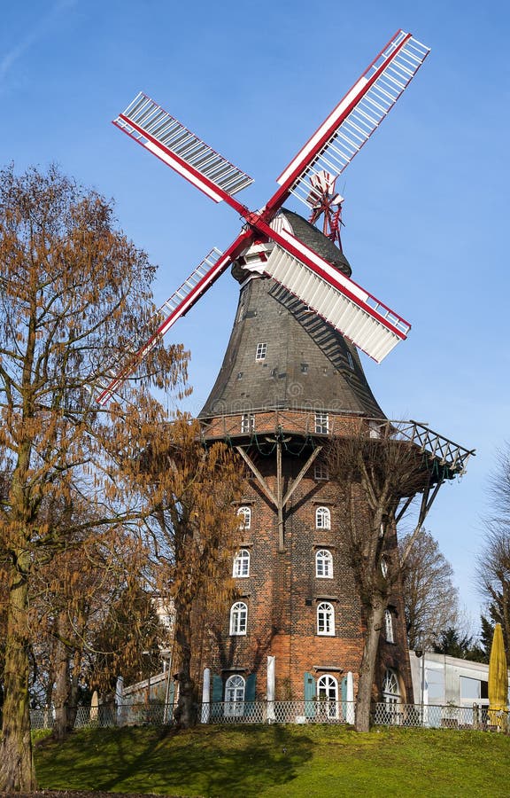 Windmill in Bremen stock photo. Image of history, europe - 77359914