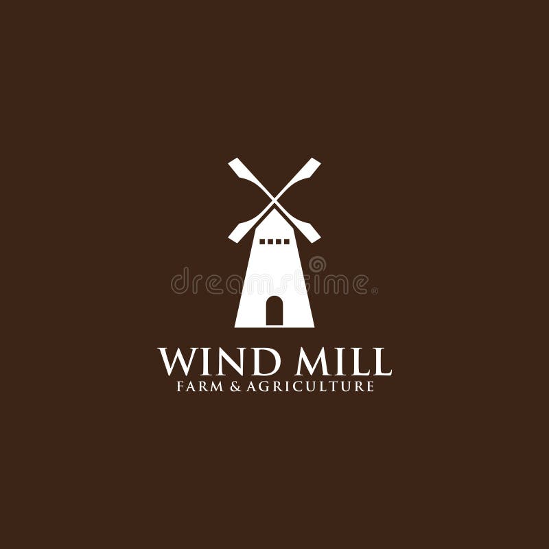 Windmill Building Icon Logo Design Vector Template Stock Vector ...