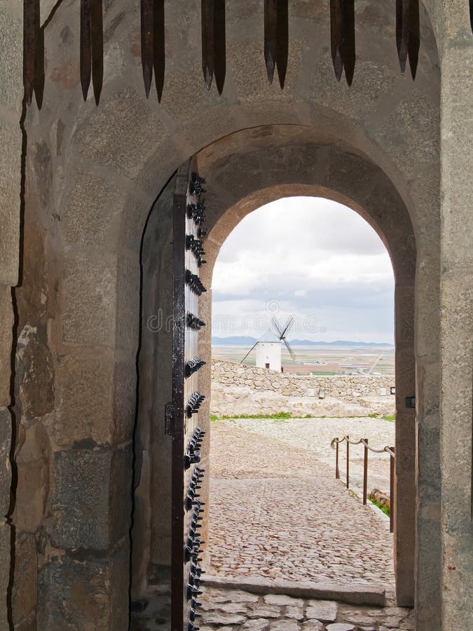 Windmill from the castle stock photo. Image of locations - 24575554