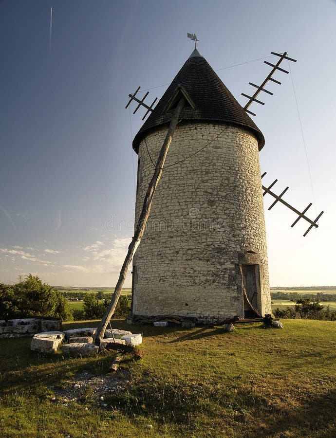 French Windmill stock photo. Image of restored, environment - 3014844