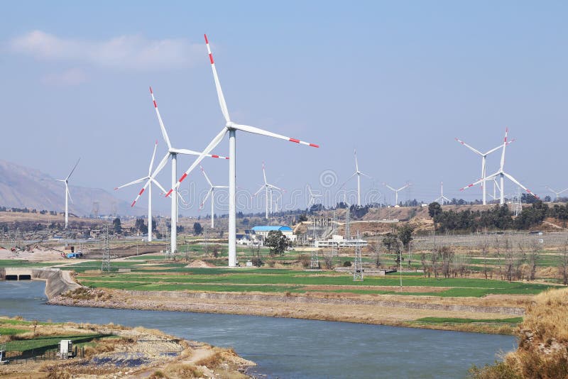 The Windmill ,China stock image. Image of seaside, science - 66918041