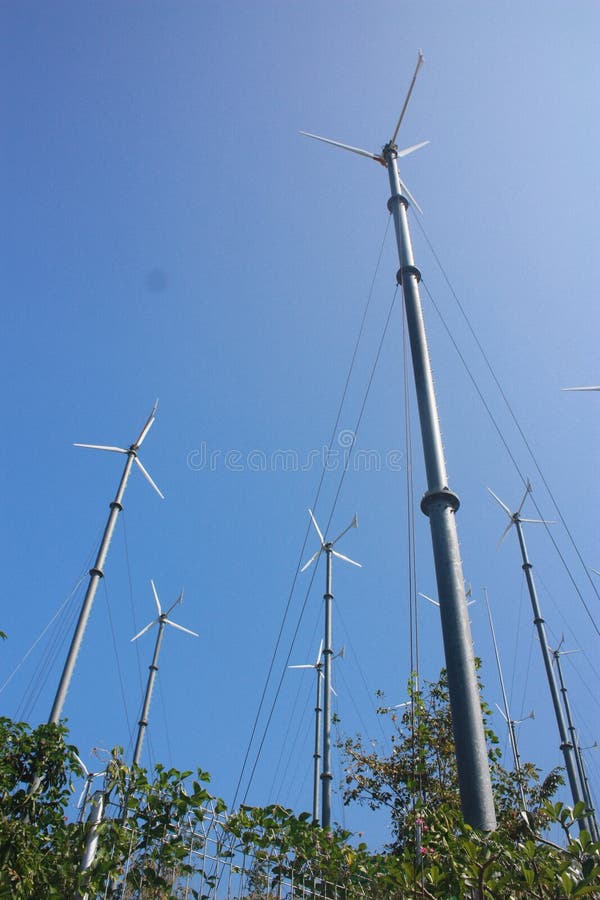 Windmill Converts the Energy of Wind Stock Image - Image of renewable ...