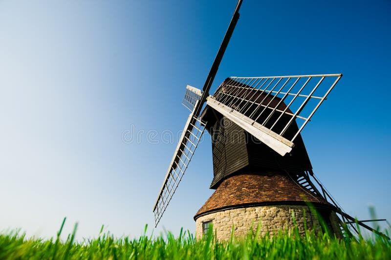A Windmill in the Countryside Stock Photo - Image of england ...