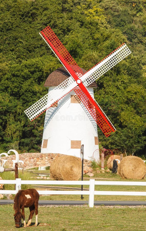 Windmill in Countryside stock photo. Image of history - 28048980
