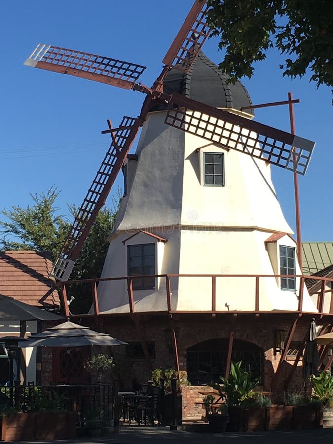 Solvang Danish Windmill stock photo. Image of california - 17172376